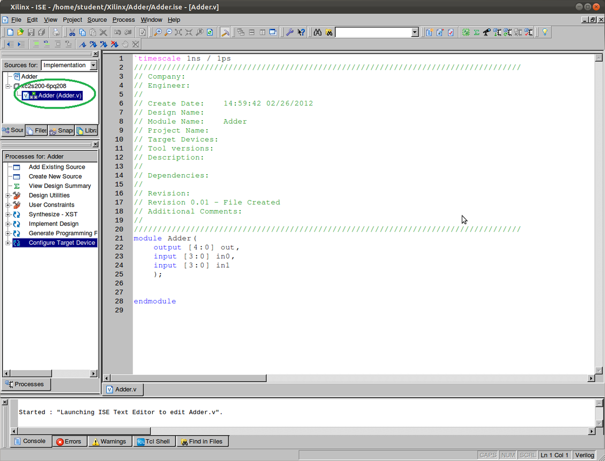 - Tutorial Xilinx ISE (10.1) - WikiLabs